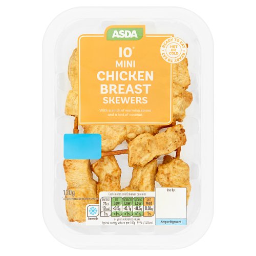 Asda 10 Mini Chicken Breast Skewers 120g | Really Good Culture