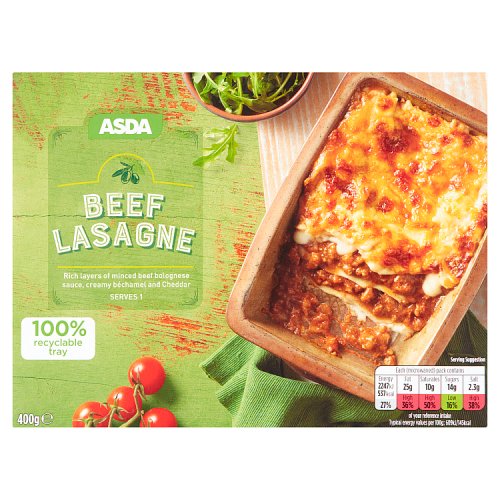 Asda Beef Lasagna 400g | Really Good Culture