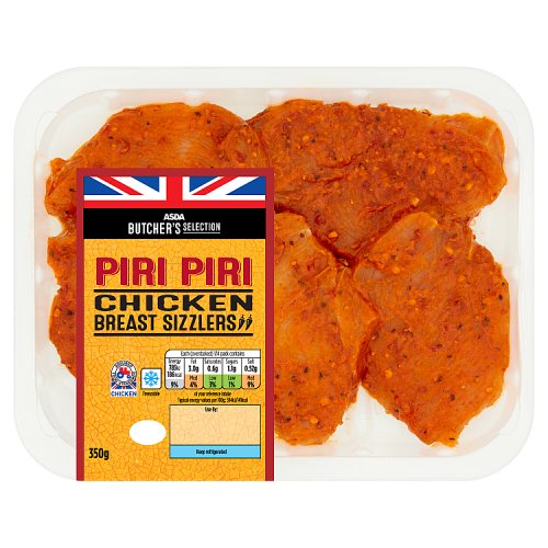 Asda Butcher's Selection Piri Piri Chicken Breast Sizzlers 350g ...