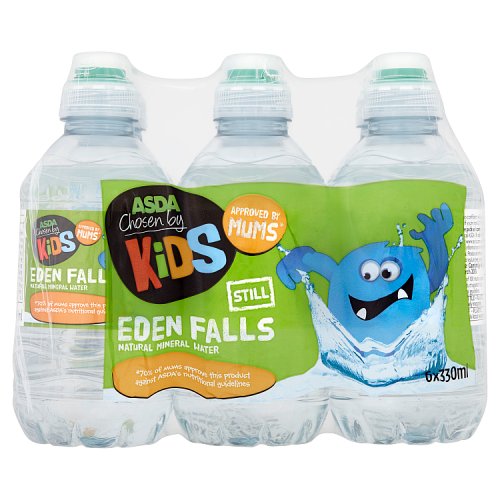 Asda Chosen by Kids Still Eden Falls Natural Mineral Water 6 x 330ml ...