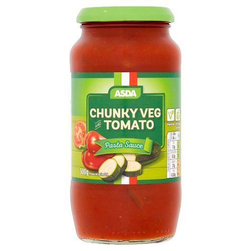 Asda Chunky Veg and Tomato Pasta Sauce 500g | Really Good Culture