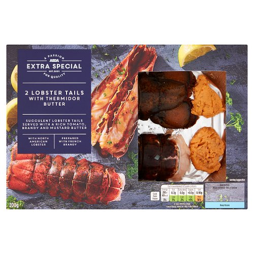Asda Extra Special 2 Lobster Tails with Thermidor Butter 200g | Really ...