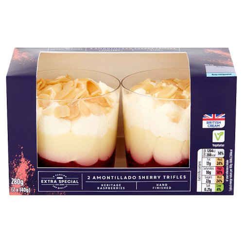 Asda Extra Special Amontillado Sherry Trifles 2 x 140g (280g) | Really Good Culture