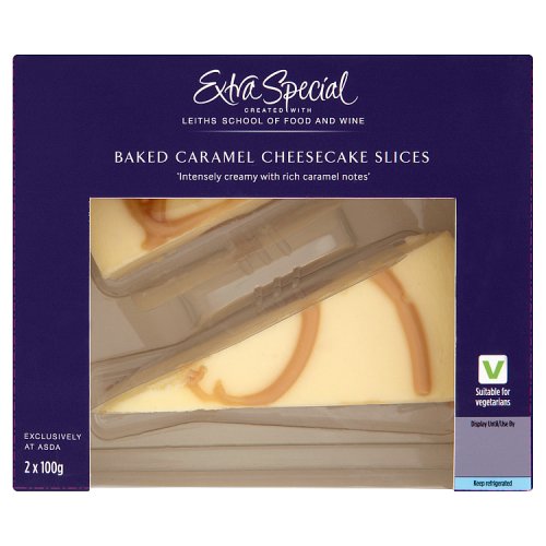 Asda Extra Special Baked Caramel Cheesecake Slices 2 x 100g | Really ...