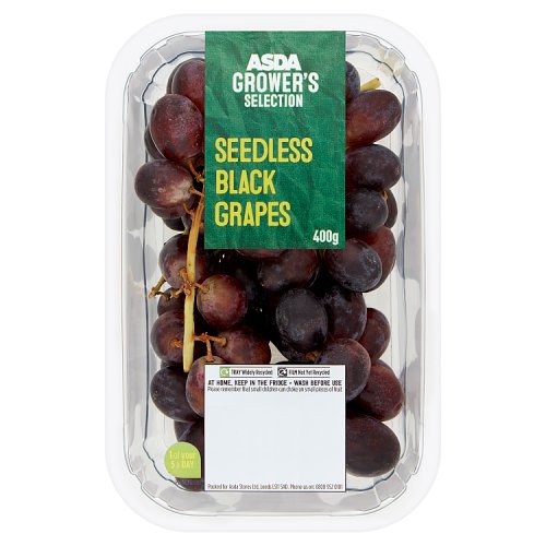 Asda Grower's Selection Seedless Black Grapes 400g | Really Good Culture