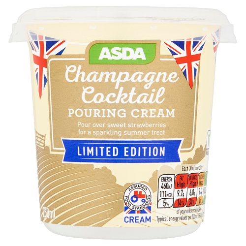 Asda Limited Edition Champagne Cocktail Pouring Cream 250ml | Really ...