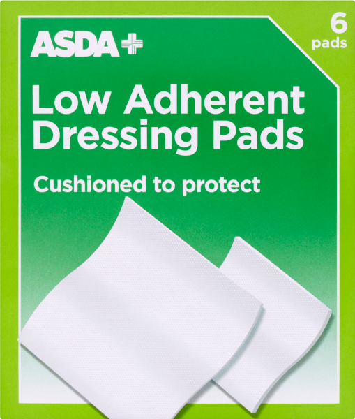 Asda Low Adherent Dressing Pads 6 Pads | Really Good Culture