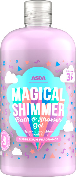 Asda Magical Shimmer Bubblegum Fragrance Bath & Shower Gel 500ml ...