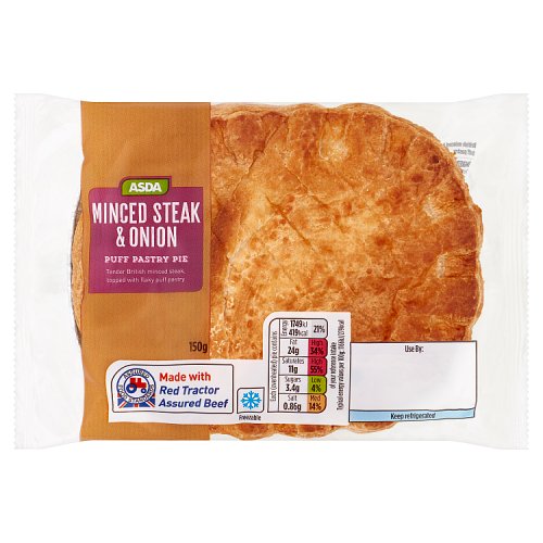 Asda Minced Steak & Onion Puff Pastry Pie 150g | Really Good Culture