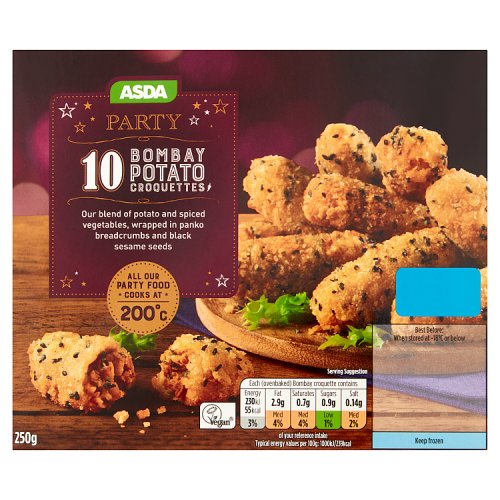 Asda Party 10 Bombay Potato Croquettes 250g | Really Good Culture
