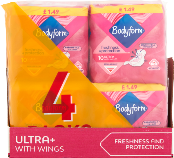 Bodyform Ultra+ with Wings 4 Packs | Really Good Culture