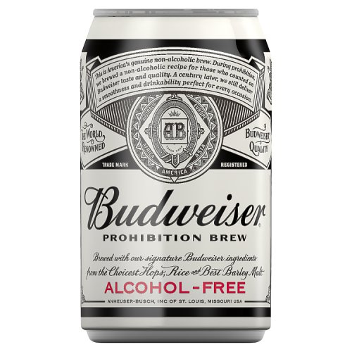 Budweiser Prohibition Brew Alcohol Free Beer Can 330ml | Really Good ...