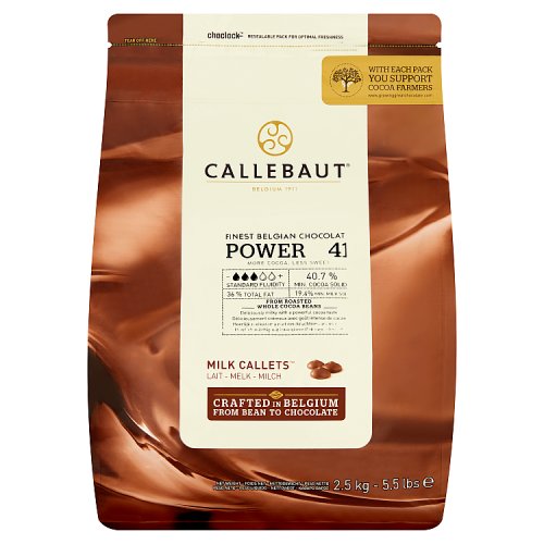 Callebaut Finest Belgian Chocolate Power 41 Milk Callets 2.5kg | Really ...