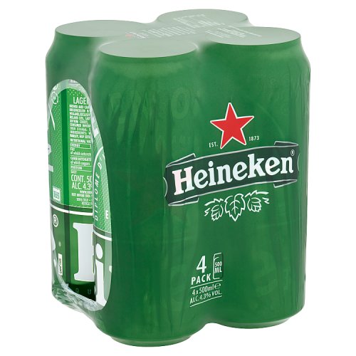 Heineken Lager Beer 4 x 500ml | Really Good Culture