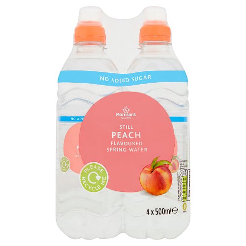 Morrisons Still Peach Flavoured Spring Water 4 x 500ml | Really Good ...