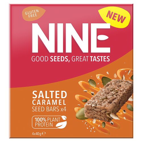 NINE Salted Caramel Seed Bars 4 x 40g | Really Good Culture