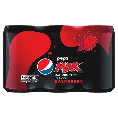 Pepsi Max Raspberry 6 x 330ml | Really Good Culture