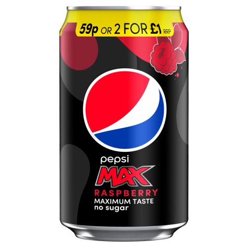 Pepsi Max Raspberry Cola 330ml | Really Good Culture