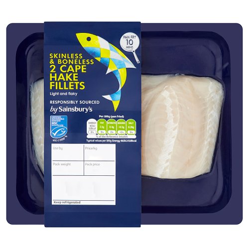 Sainsbury's 2 Skinless & Boneless Cape Hake Fillets | Really Good Culture