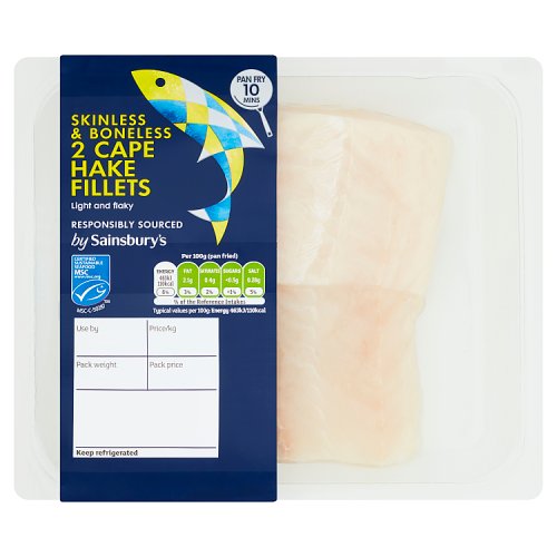 Sainsbury's 2 Skinless & Boneless Cape Hake Fillets | Really Good Culture