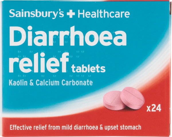 Sainsbury's + Healthcare Diarrhoea Relief Tablets 24 Tablets | Really ...