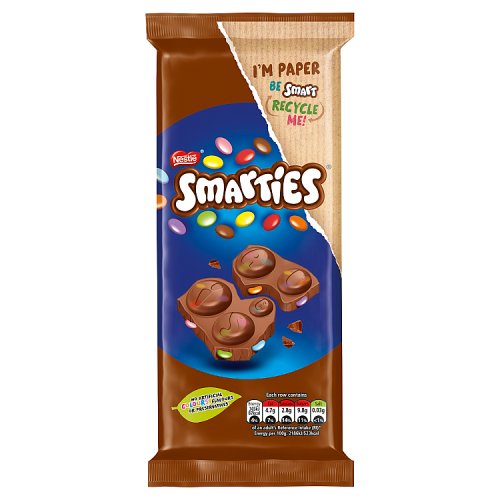 Smarties Milk Chocolate Sharing Block 90g | Really Good Culture