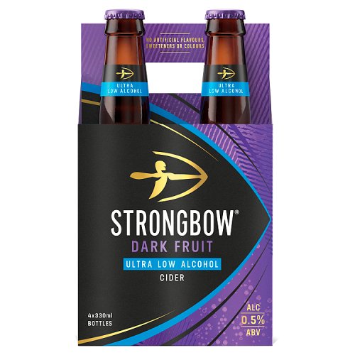 Strongbow Dark Fruit Ultra Low Alcohol Cider 4 x 330ml Bottles | Really ...