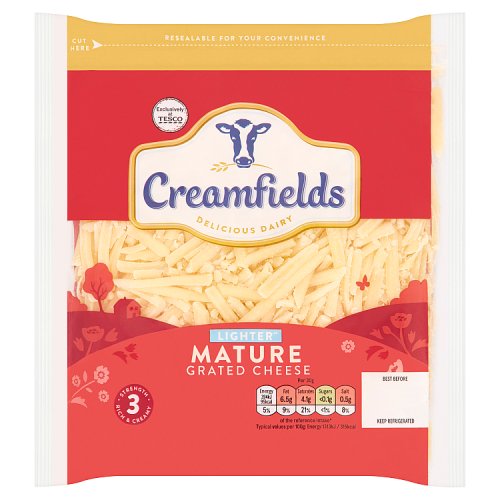 Creamfields Grated Lighter Mature Cheese 250G | Really Good Culture