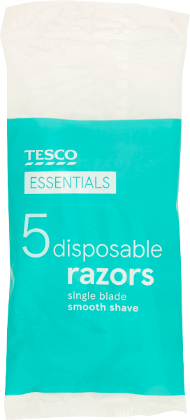 Tesco Essential 5 Disposable Razors | Really Good Culture