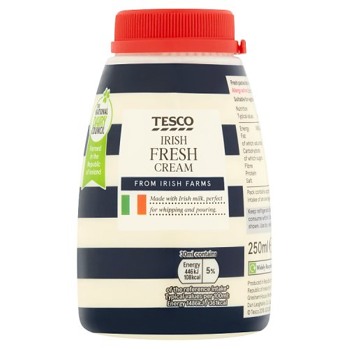 Tesco Irish Fresh Cream 250ml | Really Good Culture