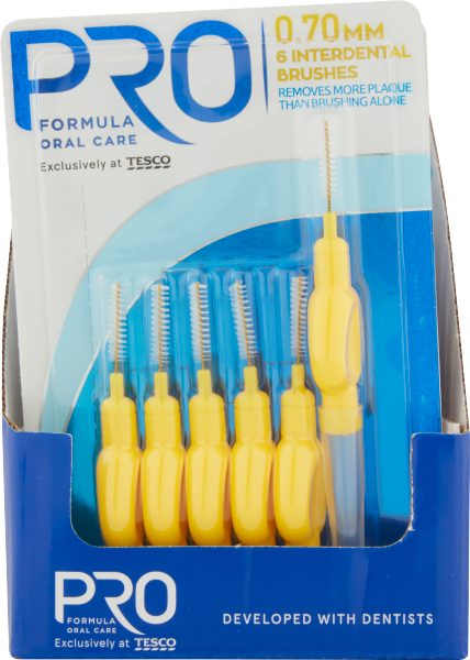Tesco Pro Formula Oral Care 6 Interdental Brushes 0.70mm | Really Good ...