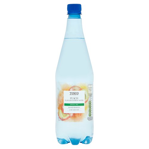 Tesco Sparkling Peach Flavoured Spring Water 1L | Really Good Culture