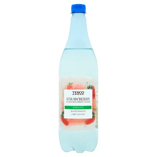 Tesco Sparkling Strawberry Spring Water 1 Litre | Really Good Culture