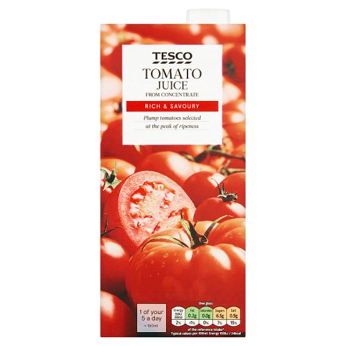 Tesco 100% Pressed Tomato Juice 1L | Really Good Culture