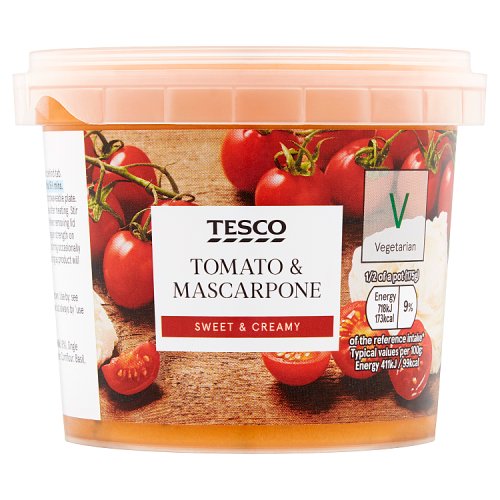 Tesco Tomato & Mascarpone 350g | Really Good Culture