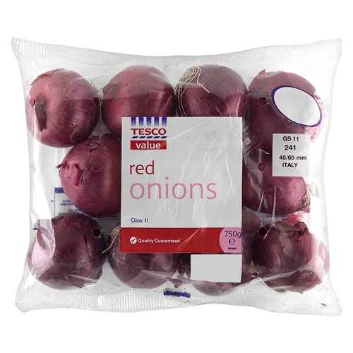 Tesco Value Red Onions 750g | Really Good Culture