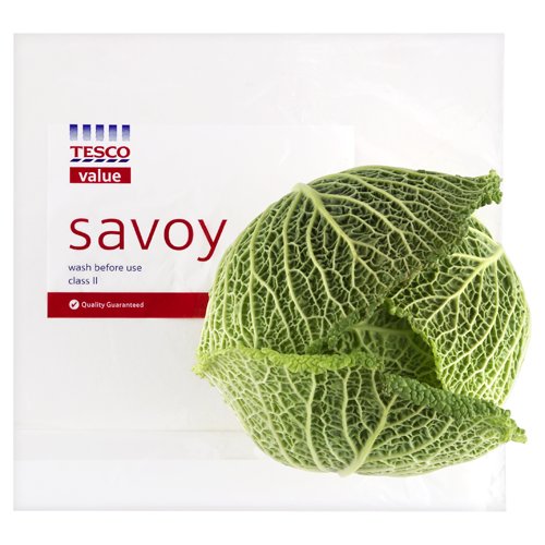 Tesco Value Savoy Cabbage Class II | Really Good Culture